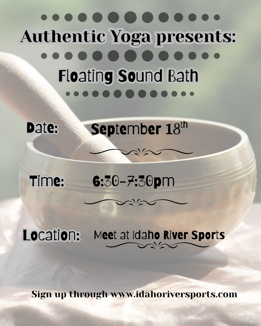 Floating Sound Bath with Authentic Yoga – Idaho River Sports